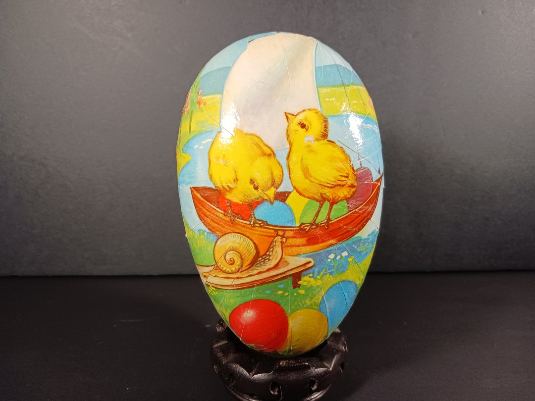 Vintage Made in Western Germany Paper Mache Baby Chicks Hatching Easter ...