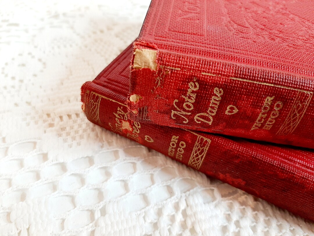 Vintage Hardcover Book-set of Victor Hugo Books ninety Three Book notre ...