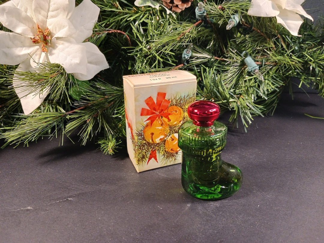 Avon Glass Stocking Statue Perfume Bottle - Christmas Surprise Topaze ...
