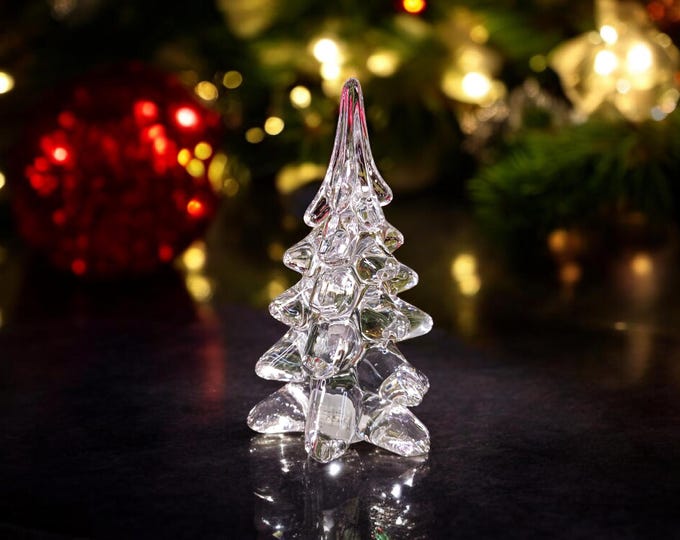 Tuscany Glass Pine Tree Clear Christmas Decor Minimalist Holiday ...