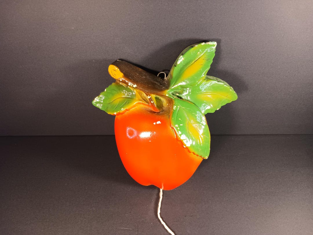 Chalkware Apple String Holder Wall Hanging- Vintage Plaster Wall ...