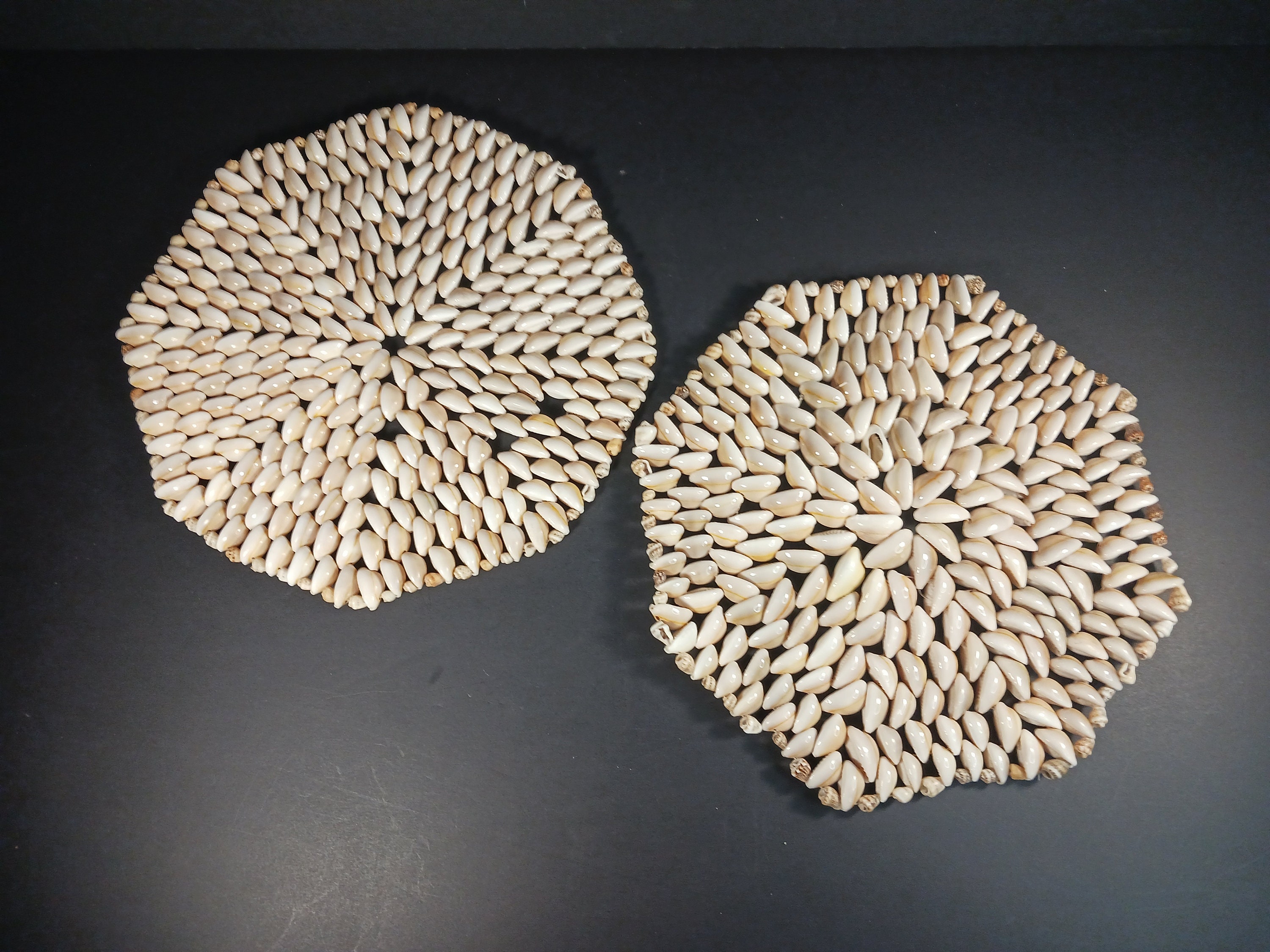 Vintage Trivets-handcrafted Shell Trivets As-is Ocean Themed Trivets ...