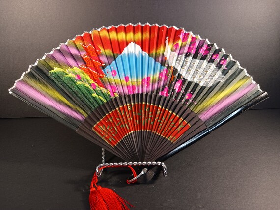 Vintage Hand Fan- Handcrafted Wooden Folding Hand Fan… - Gem
