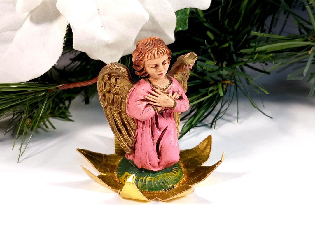 West Germany Composite Angel Figurine - Old World Figurines-vintage ...