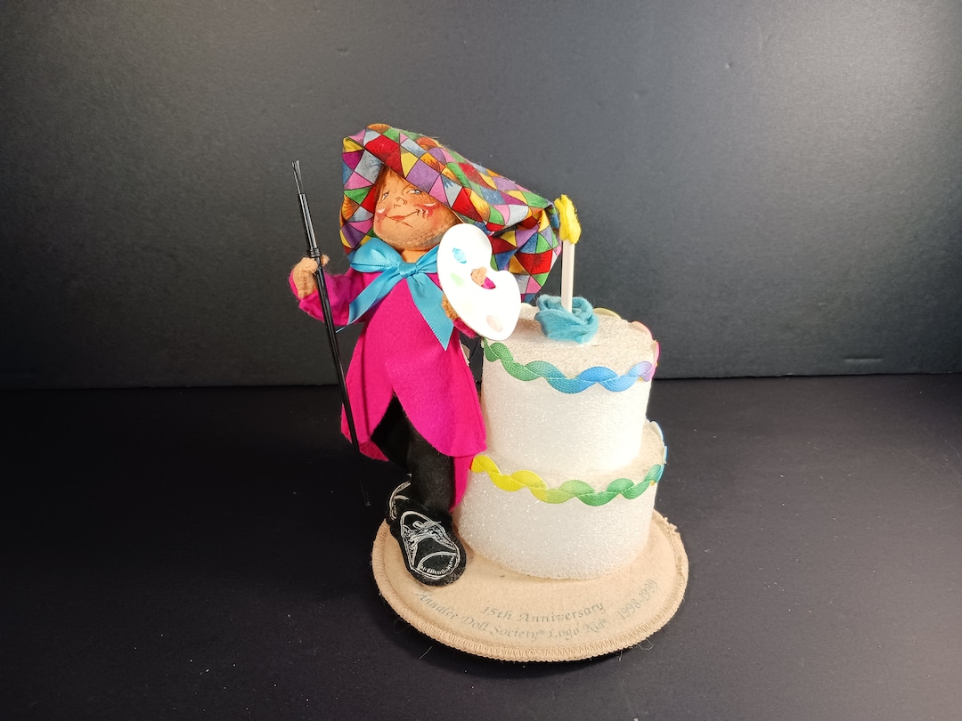 Annalee Birthday Doll -15th Anniversary Society Logo Kid, 1998-1999 ...