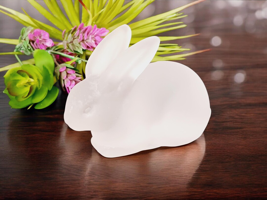Frosted Glass Bunny Rabbit Paperweight Easter Decor Spring Gift Desk ...