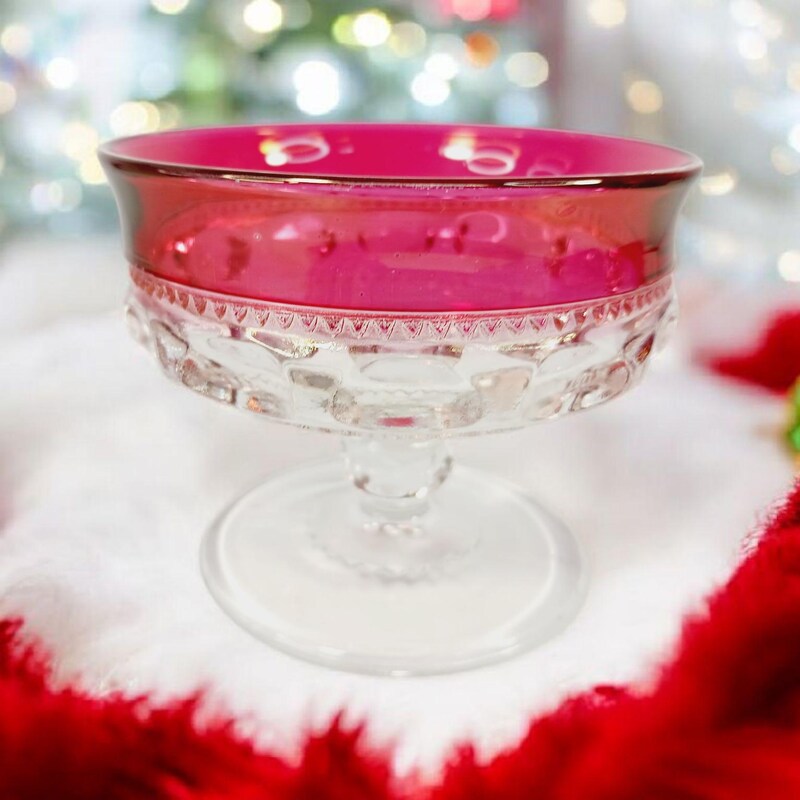 Cranberry Glass Bowl - Etsy