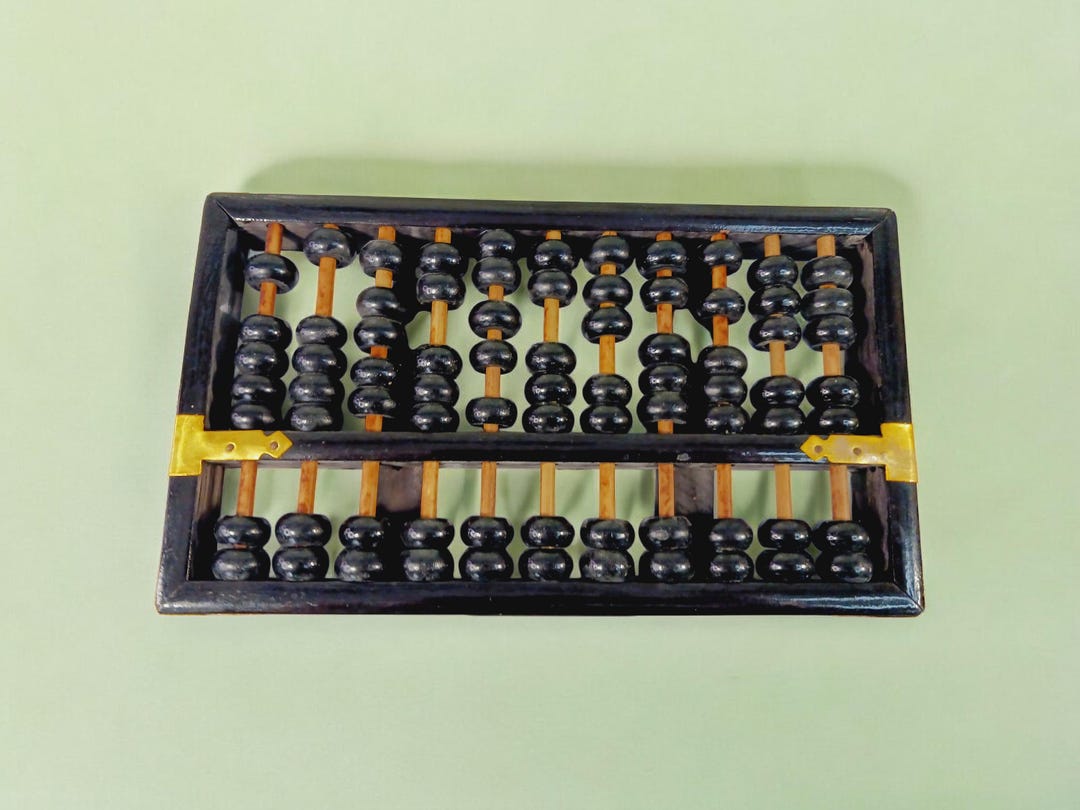 Vintage Wooden Table Abacus- Bookkeeper Gift- Mid Century Decor-classic ...