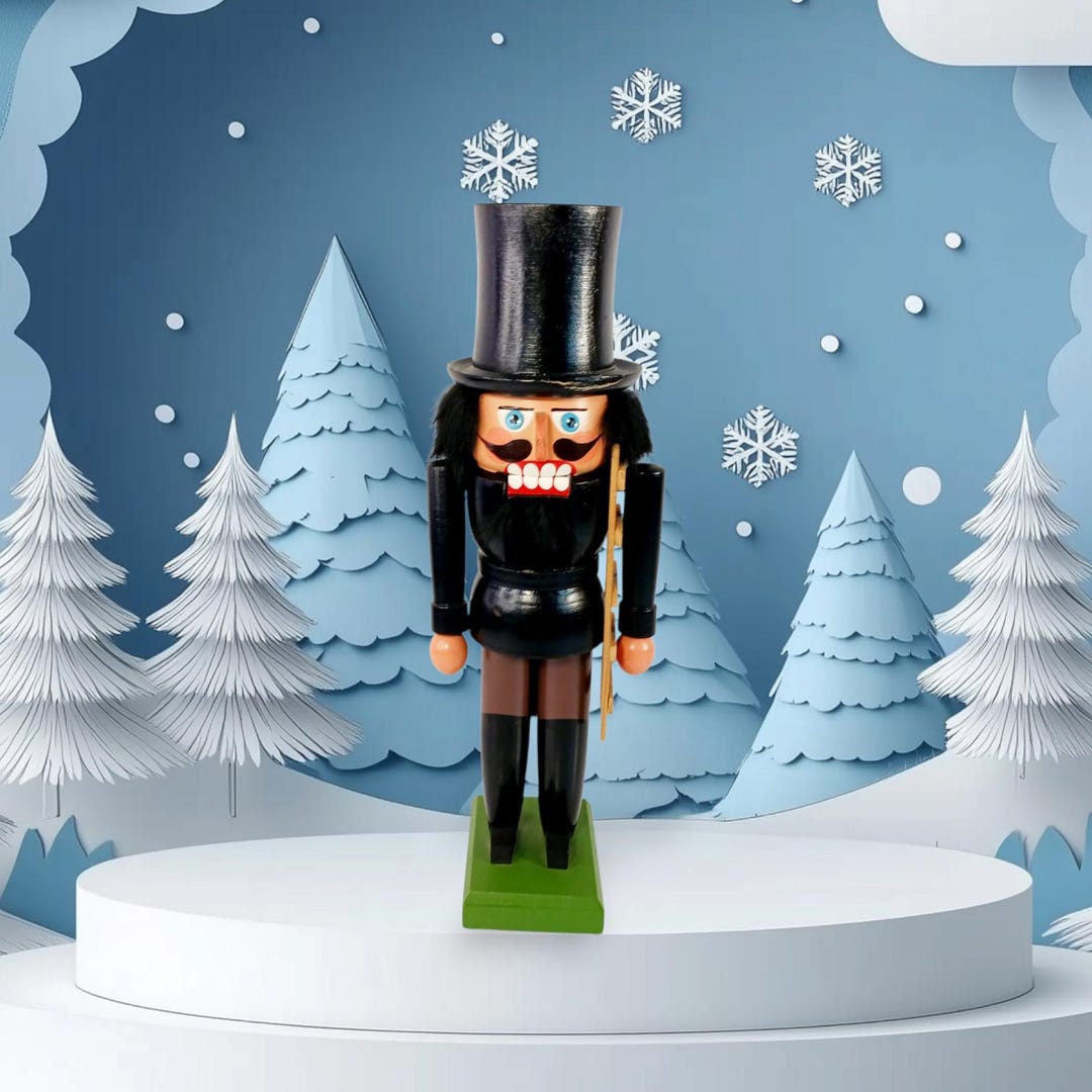 Erzgebirge Chimney Sweep Nutcracker- 11.5" Tall German Folk Art- Black ...