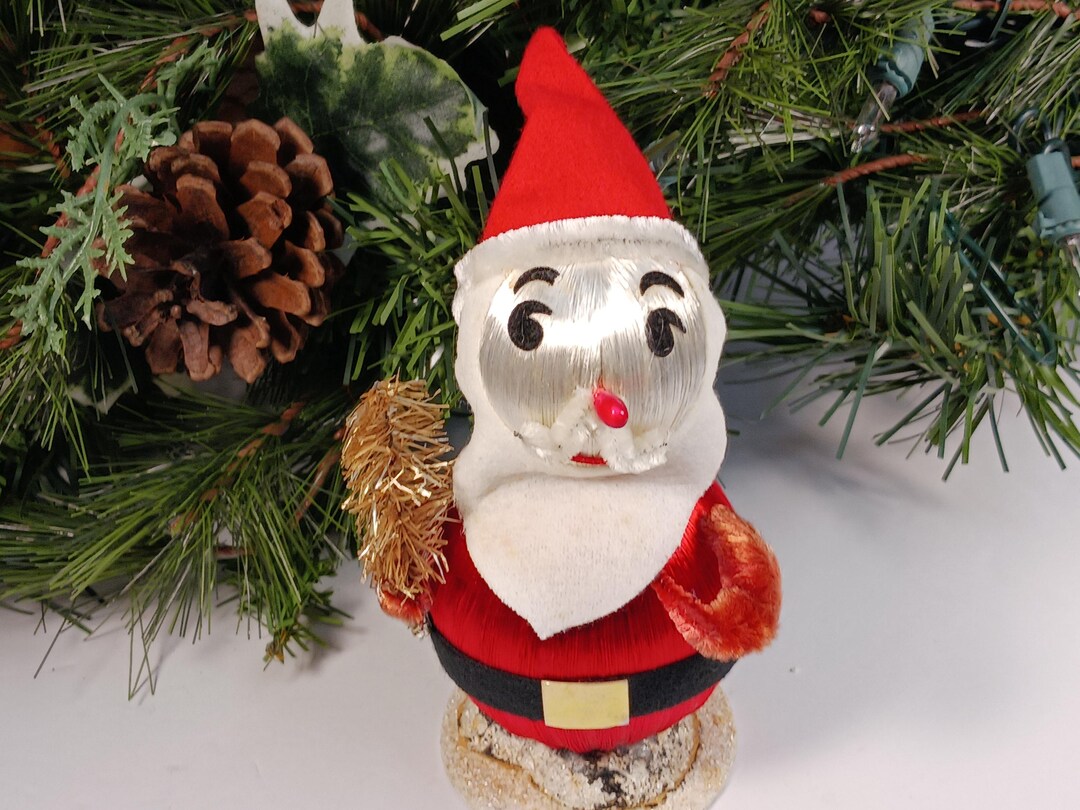 Mid-century Santa Bobble Head Figurine - Christmas Decor-festive Decor ...