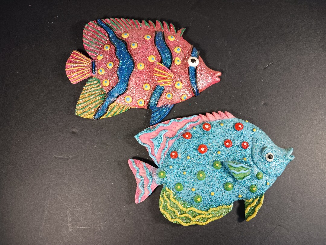 Vintage Fish Wall Art Tropical Wall Art-nautical Wall Art Angelfish ...