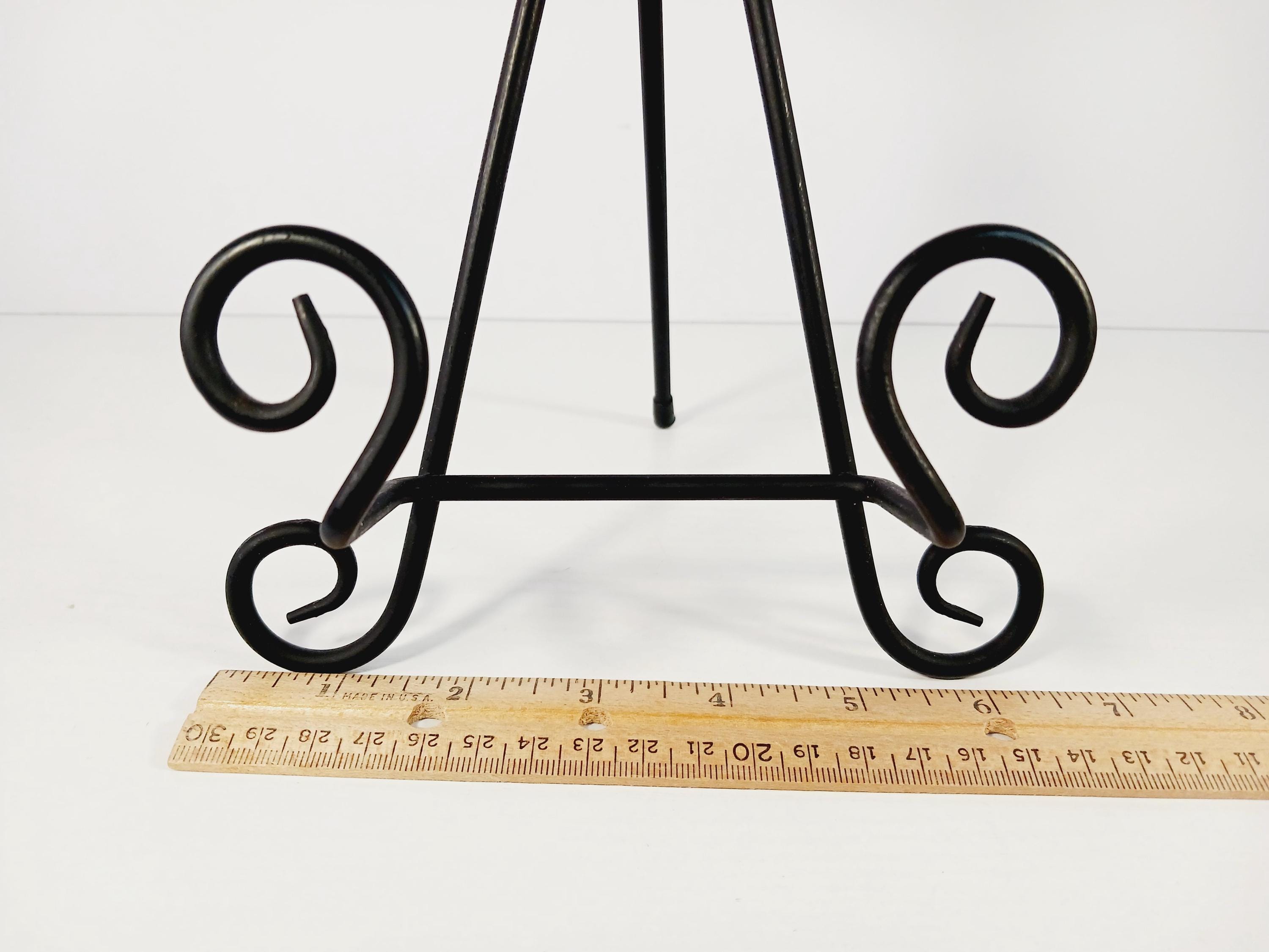 Black Metal Scroll Tabletop Easel Freestanding Display Stand Ornate ...