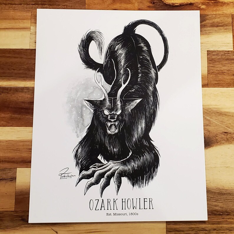 Ink-wash Cryptid Prints (8x10) - Etsy