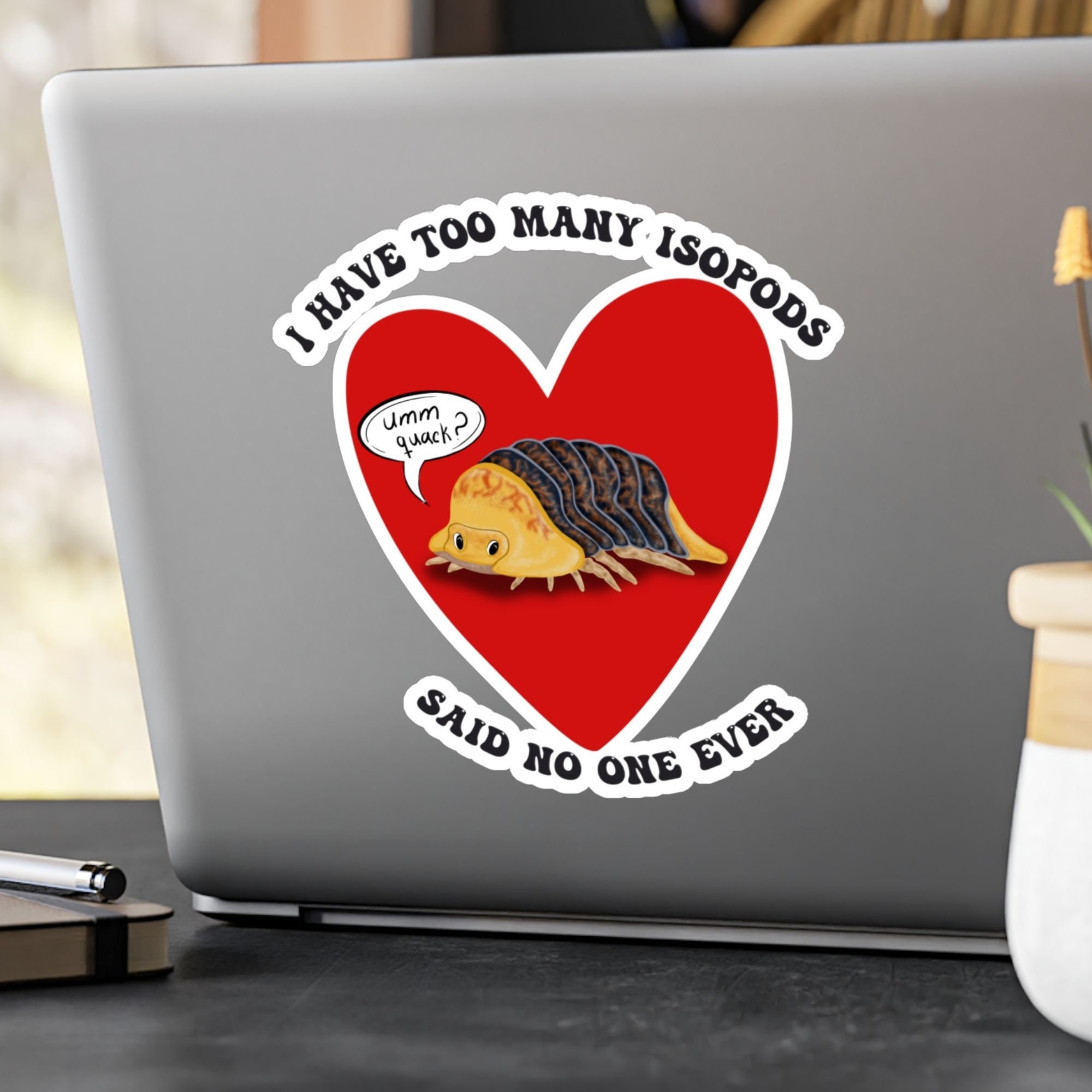 Isopod Sticker, Rubber Ducky Sticker, Cute Bug Waterproof Sticker ...