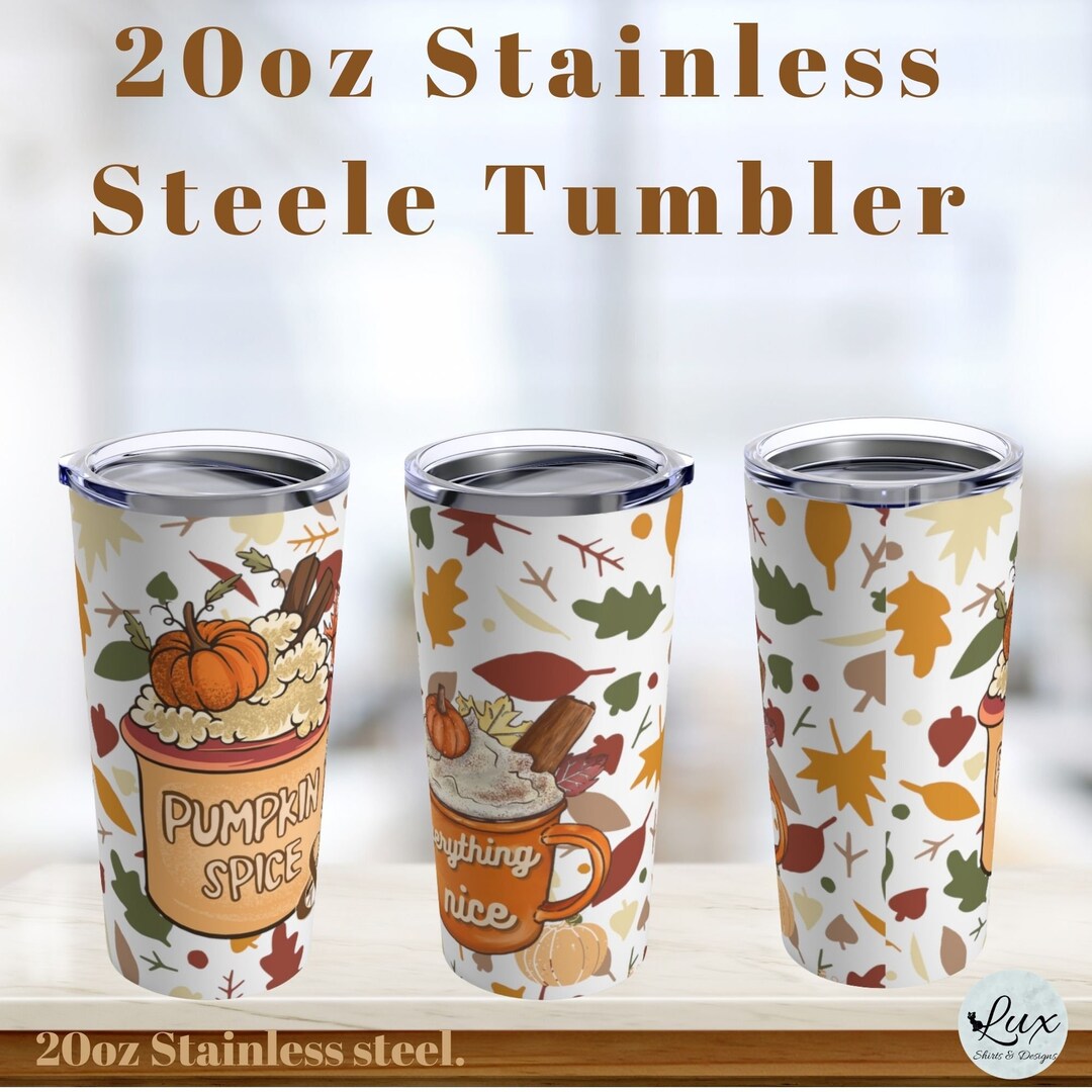 Fall Tumbler, Tumbler Wrap, 20oz Tumbler, Coffee Tumbler, Reusable ...