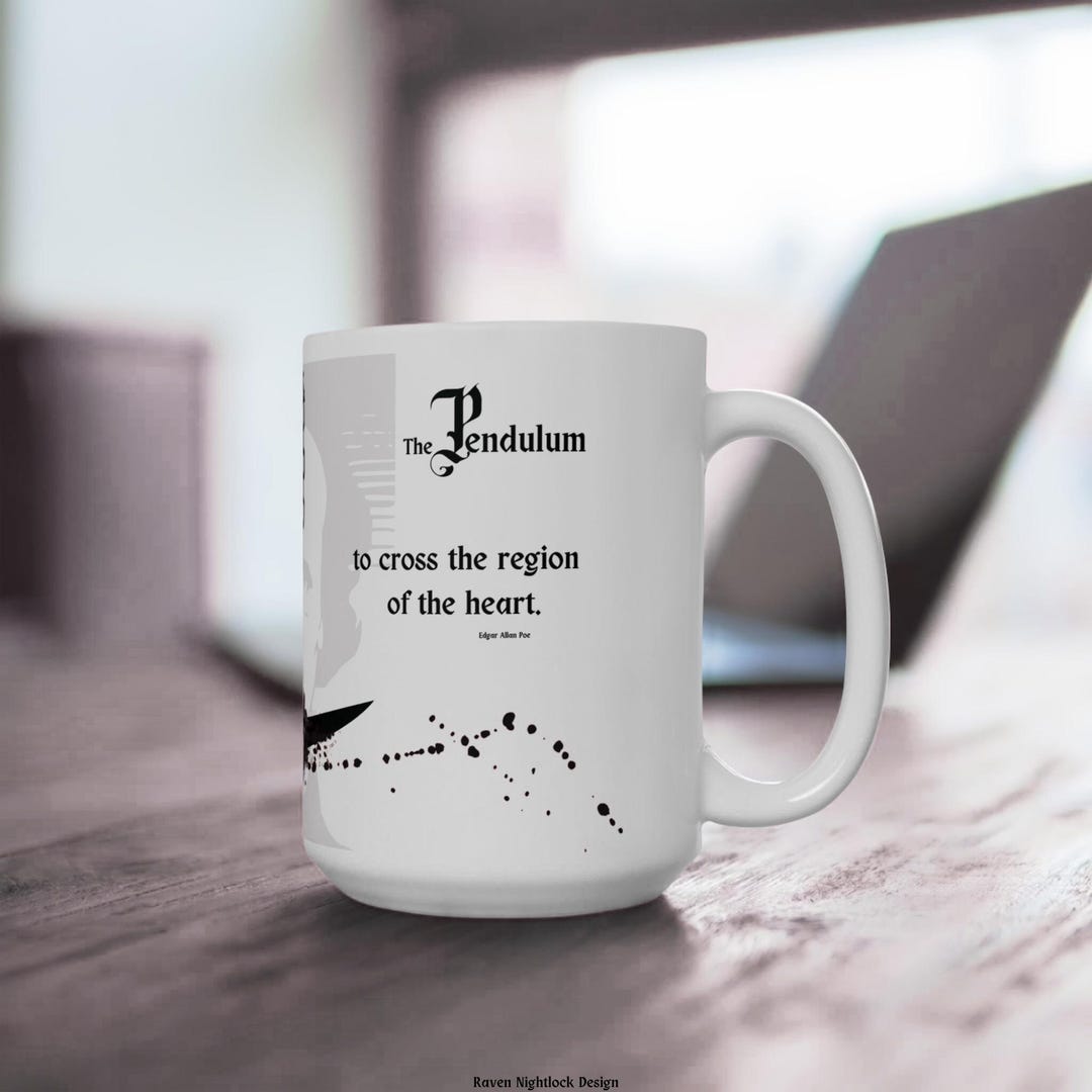 The Pit and the Pendulum Edgar Allan Poe White Coffee Mug, Gothic ...