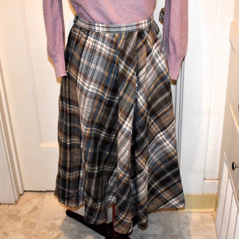 Plaid Circle Skirt - Etsy