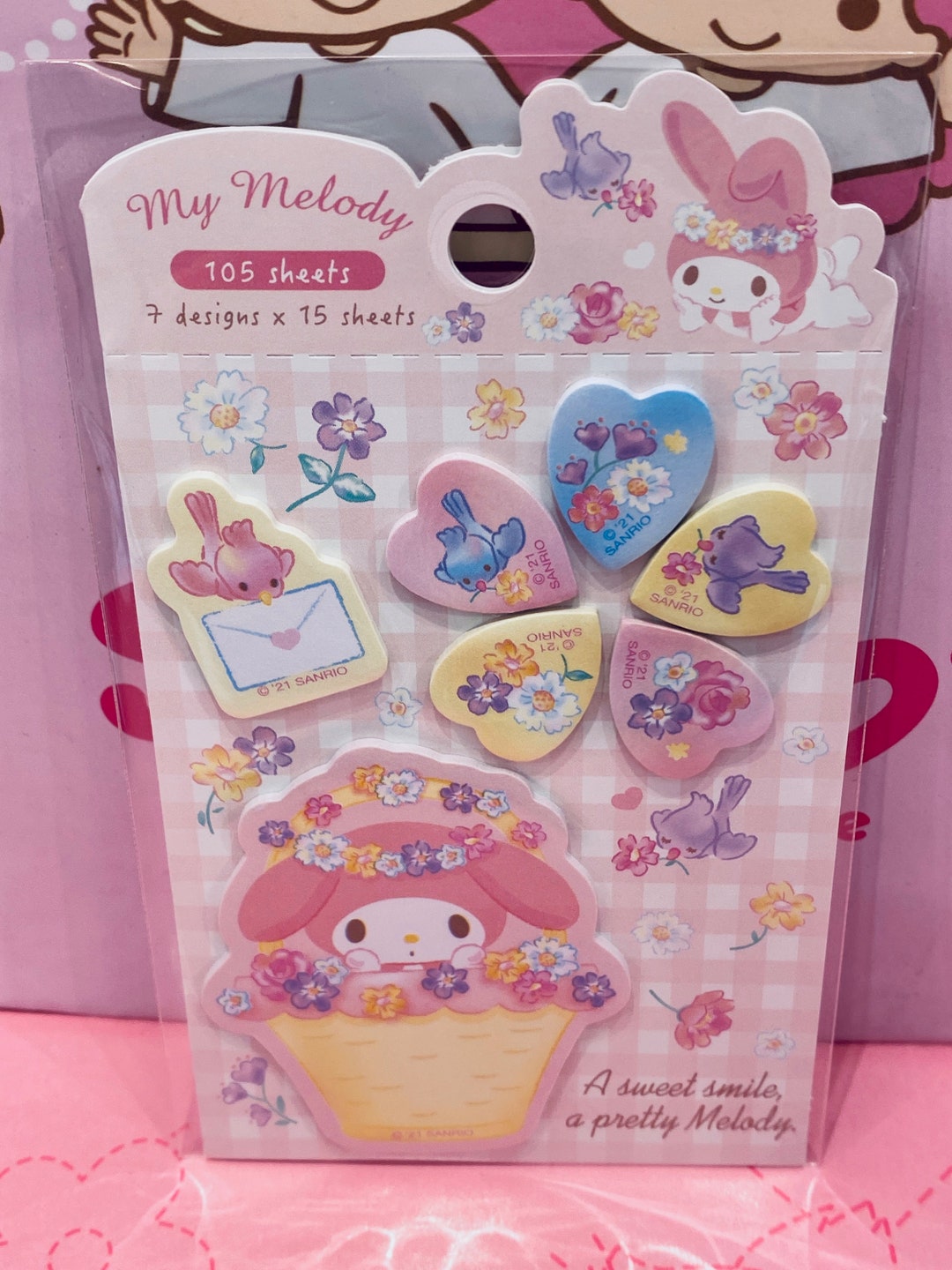 Sanrio My Melody Sticky Notes Set Sanrio Authentic - Etsy