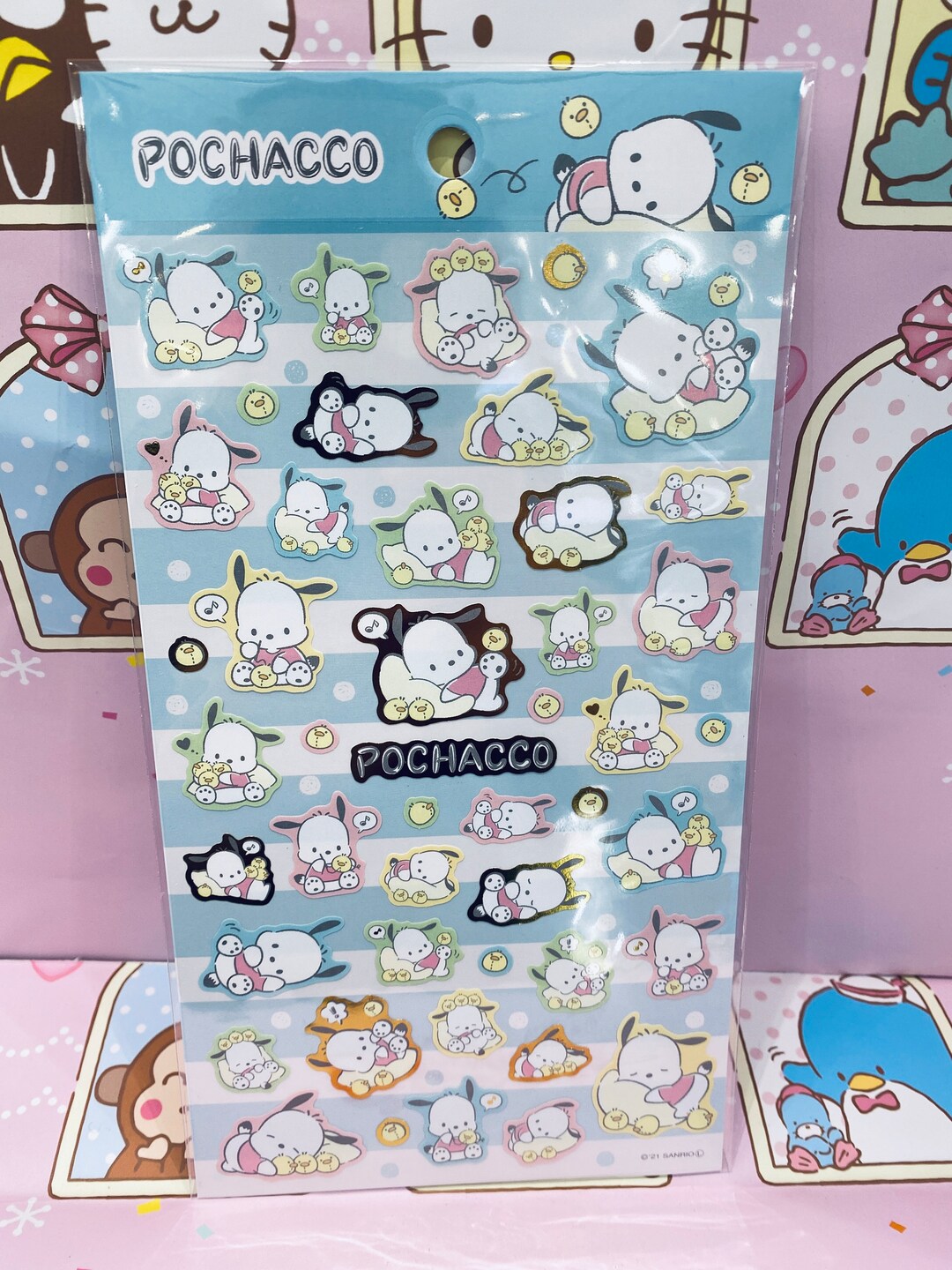 Sanrio Pochacco Stickers Sheet. New for 2022 Collection, Authentic - Etsy
