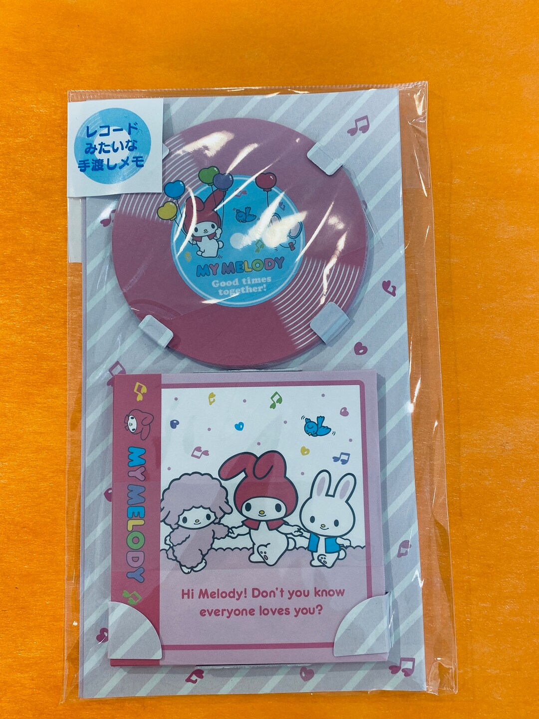 Sanrio My Melody Memo Phonograph Record Design Stationery Set Sanrio ...