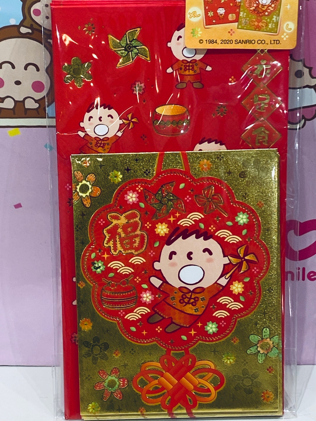 Sanrio Original Minna No Taro Chinese New Year Red Money Envelope Set ...