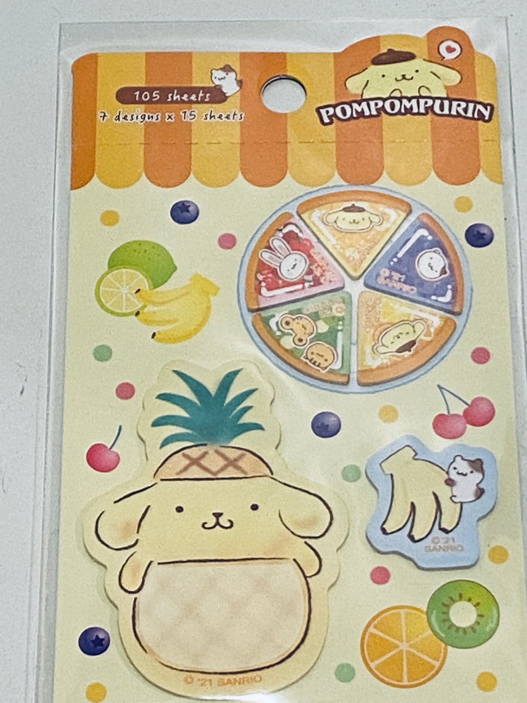Sanrio Pompompurin Sticky Notes Set Sanrio Authentic - Etsy