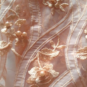 5yds - Vintage French Embroidered Mesh Lace for Bridal, Wedding ...