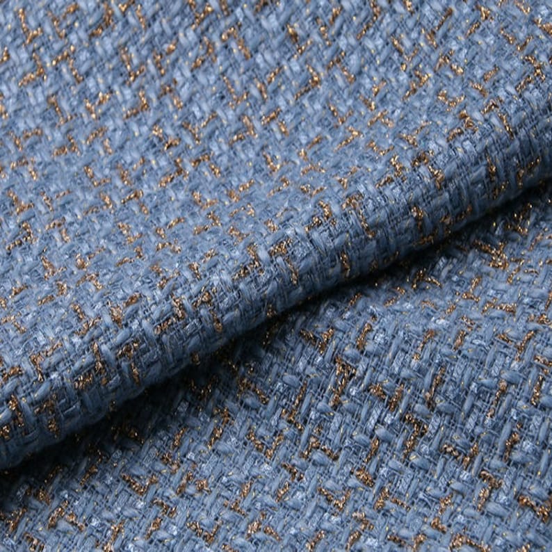 Tweed Fabric Has Gold Thread Weave for Suite, Jacket, Everyday Wear ...