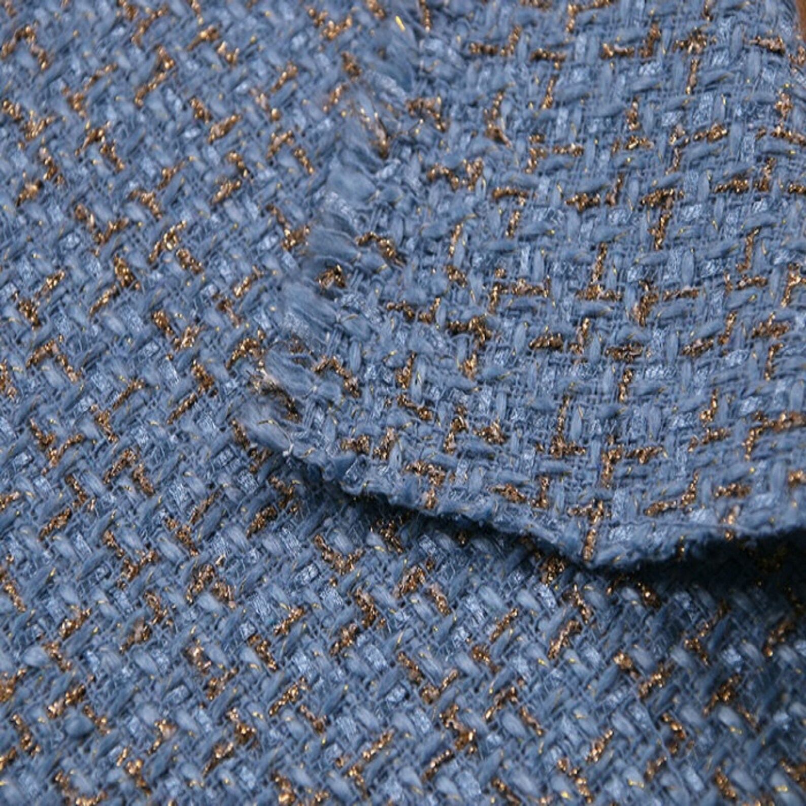 Tweed Fabric Has Gold Thread Weave for Suite, Jacket, Everyday Wear ...