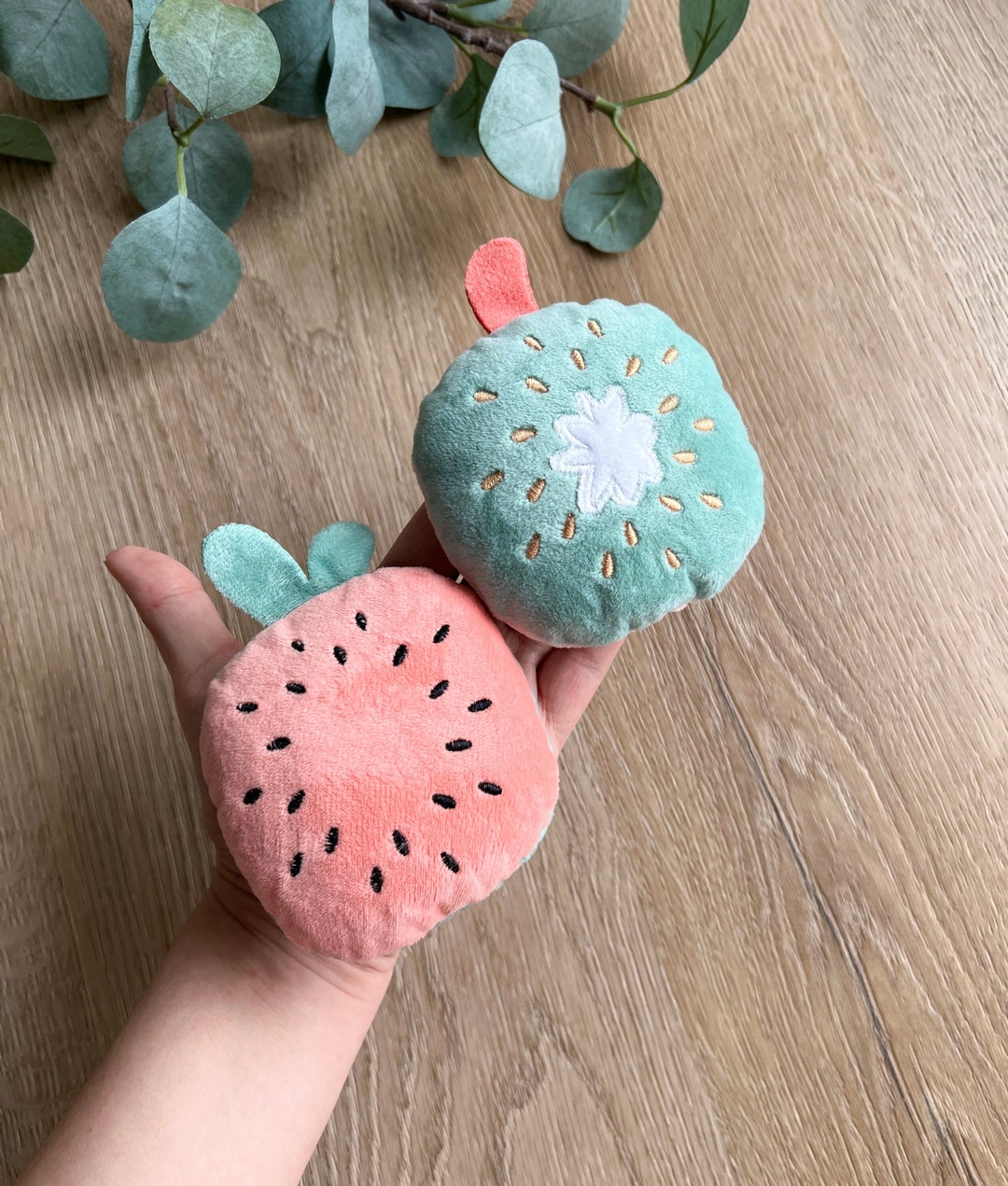 Cat and Dog Toy, Crackle Toy, Stuffed Animal, Modern Design, Kiwi or ...