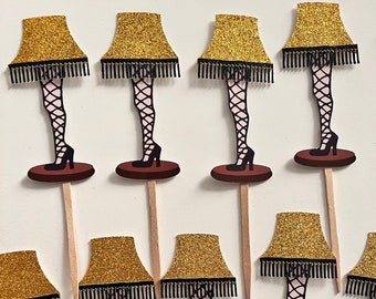 Leg Lamp Cupcake Topper / Christmas Story Cupcake Topper / Christmas ...