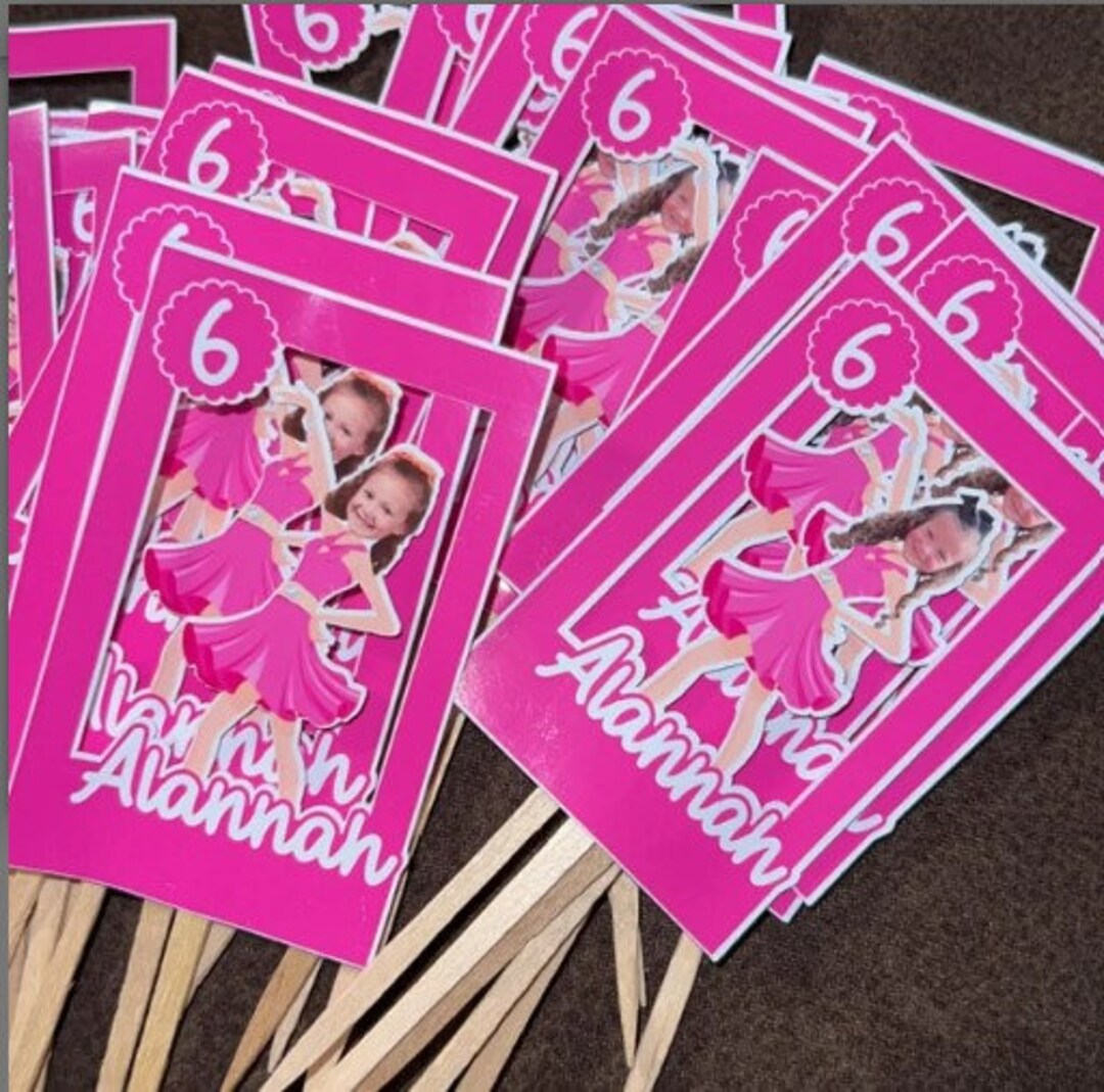 Personalized Doll Box Cupcake Toppers - Set of 12 | Personalize With ...