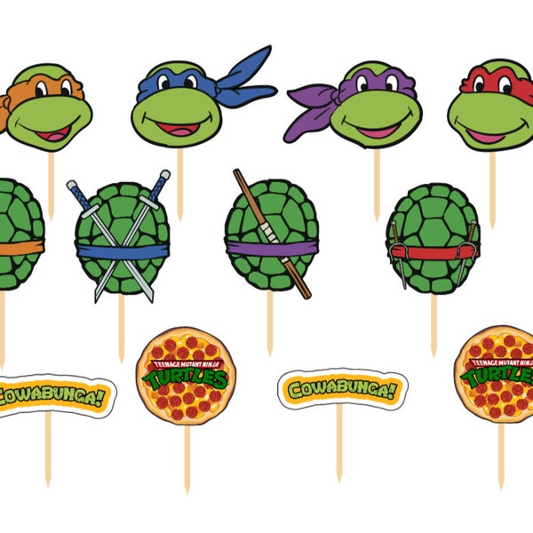 Ninja Turtle Cupcake Topper - Etsy