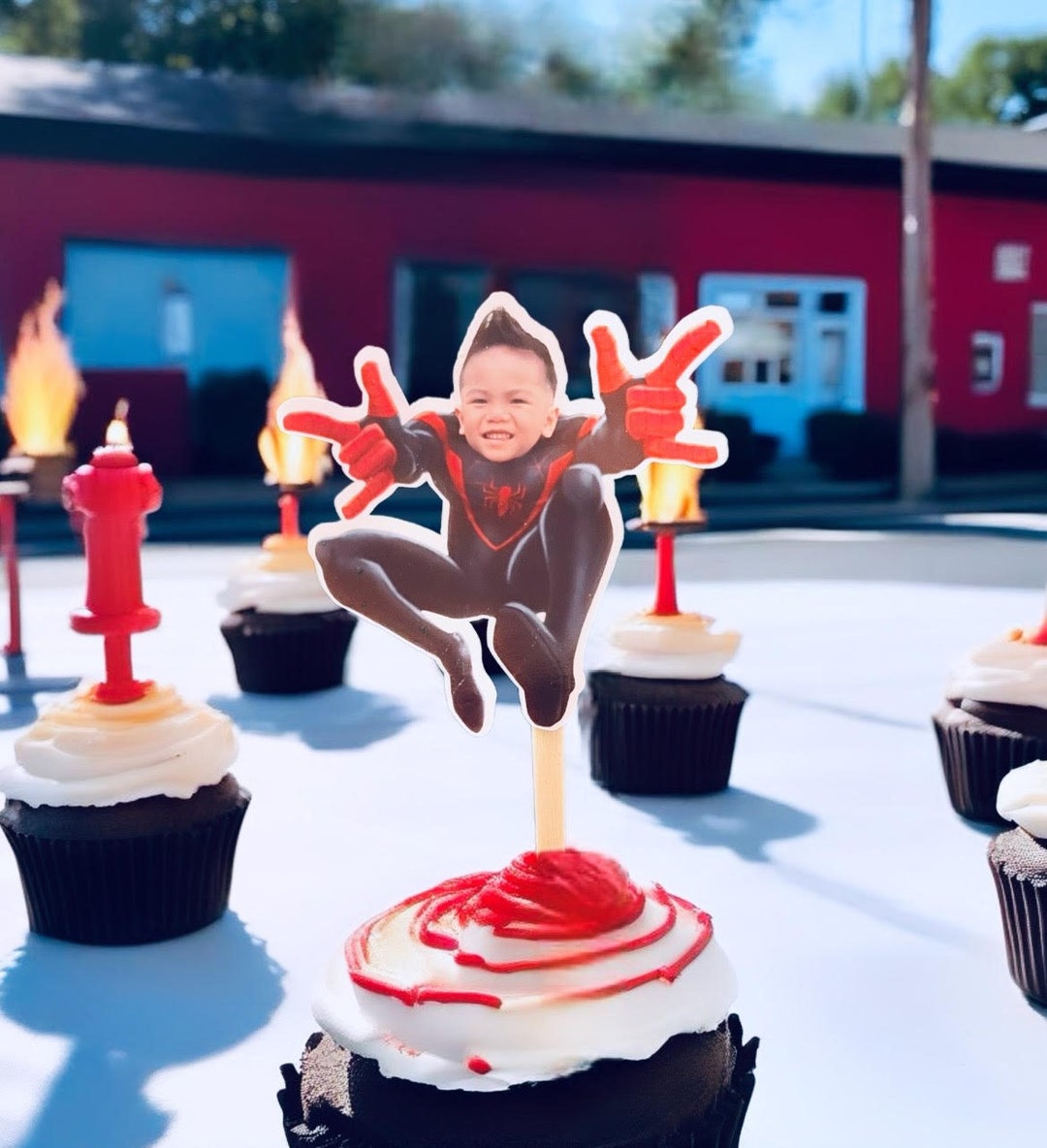 Personalized Spin Spidey Cupcake Toppers - Set of 12 | Personalize With ...