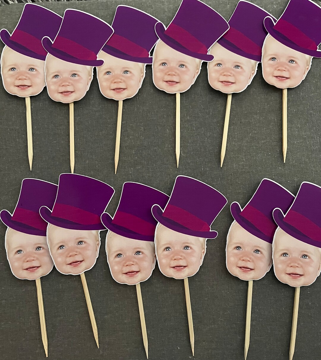 Personalized Willy Face Cupcake Topper - Set of 12 | Cupcake Toppers ...