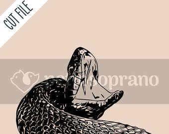 Cottonmouth Snake Dxf - Etsy