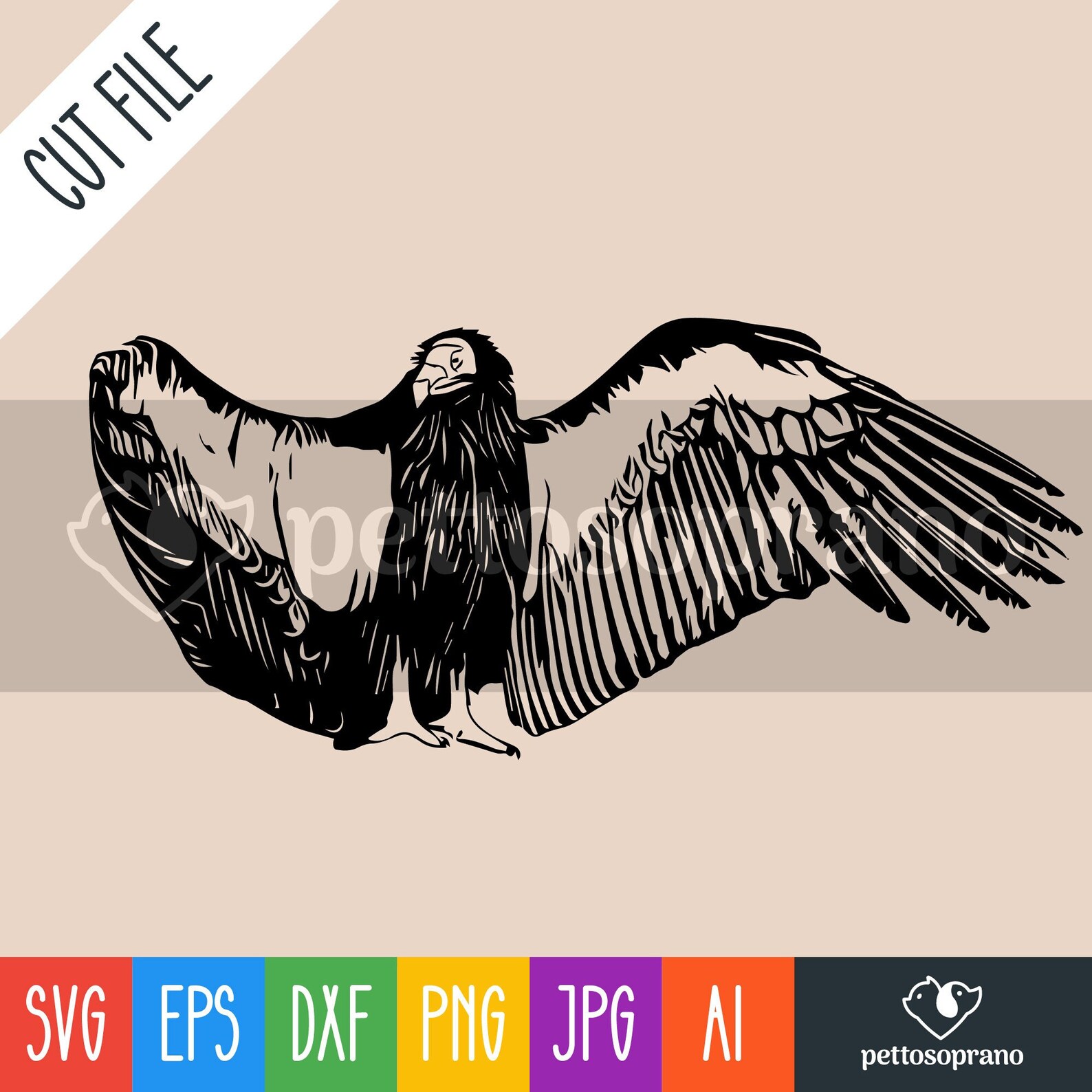 California Condor Instant Digital Downloadable File for Silhouette ...