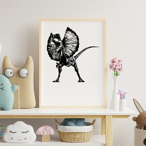 Dilophosaurus Dinosaur Instant Digital Downloadable File for Silhouette ...