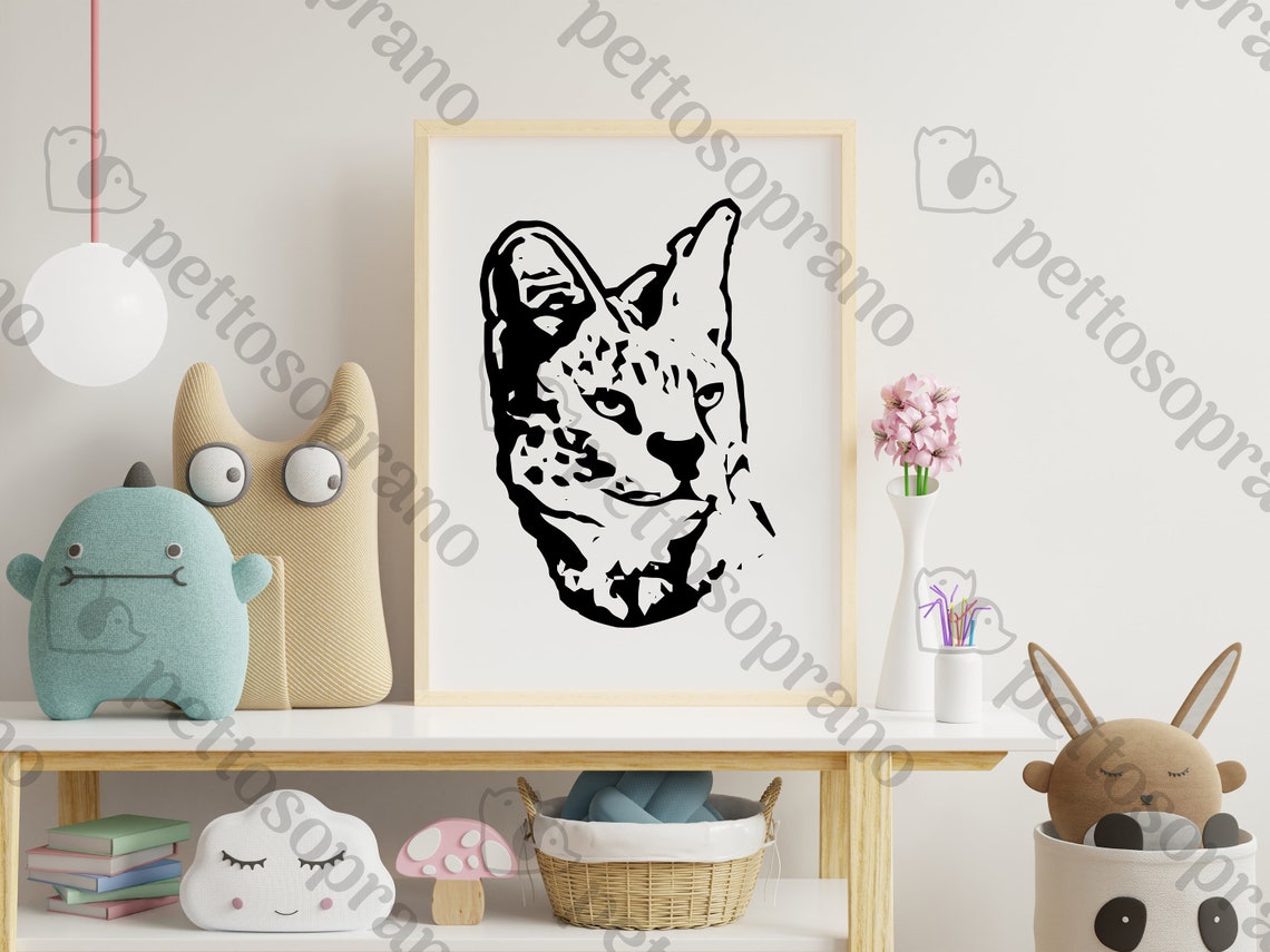 Serval Cat Instant Digital Downloadable File for - Etsy