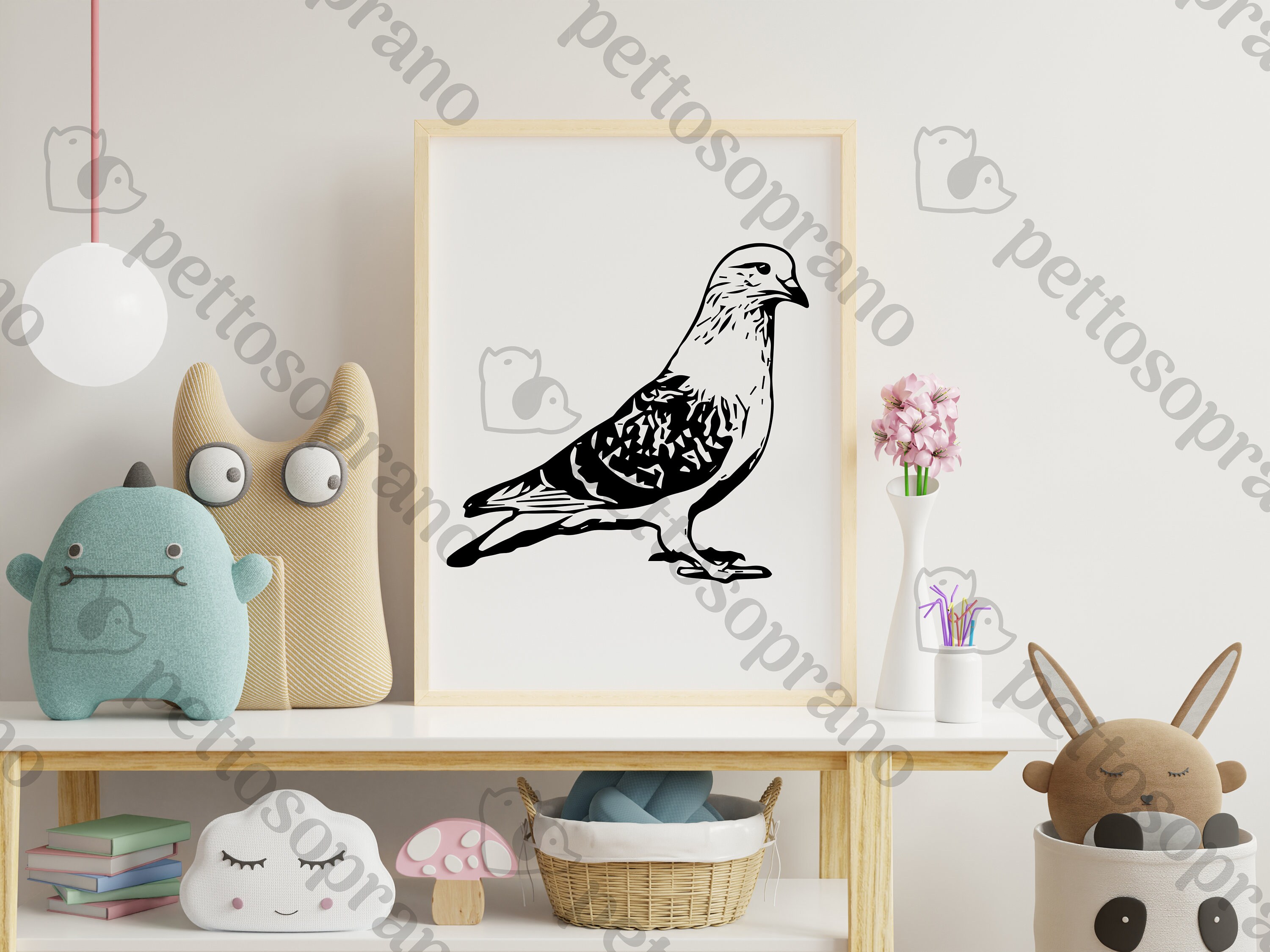 Indian Gola Pigeon Instant Digital Downloadable File for Silhouette ...
