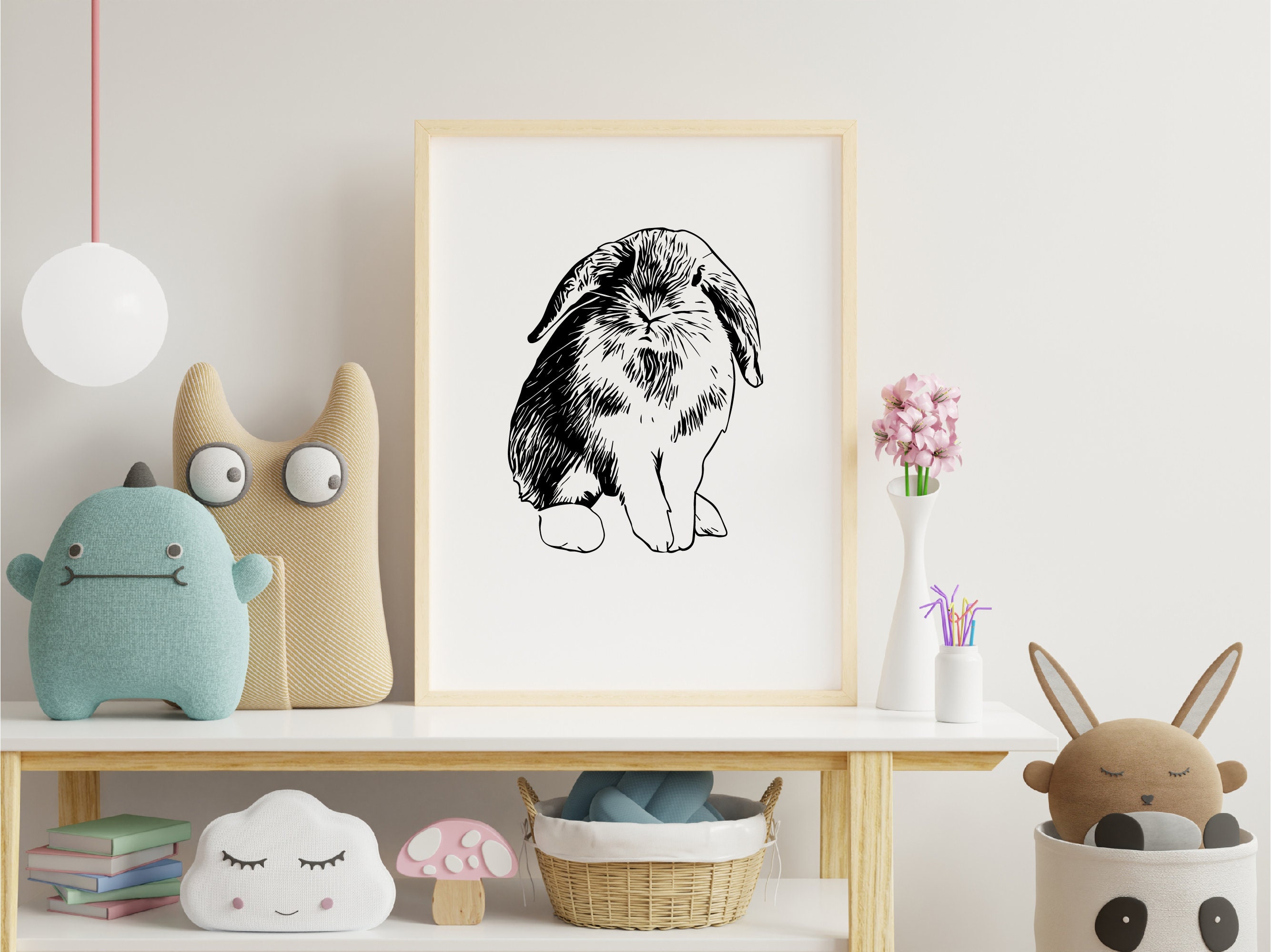 Mini Lop Rabbit Instant Digital Downloadable File for Silhouette ...