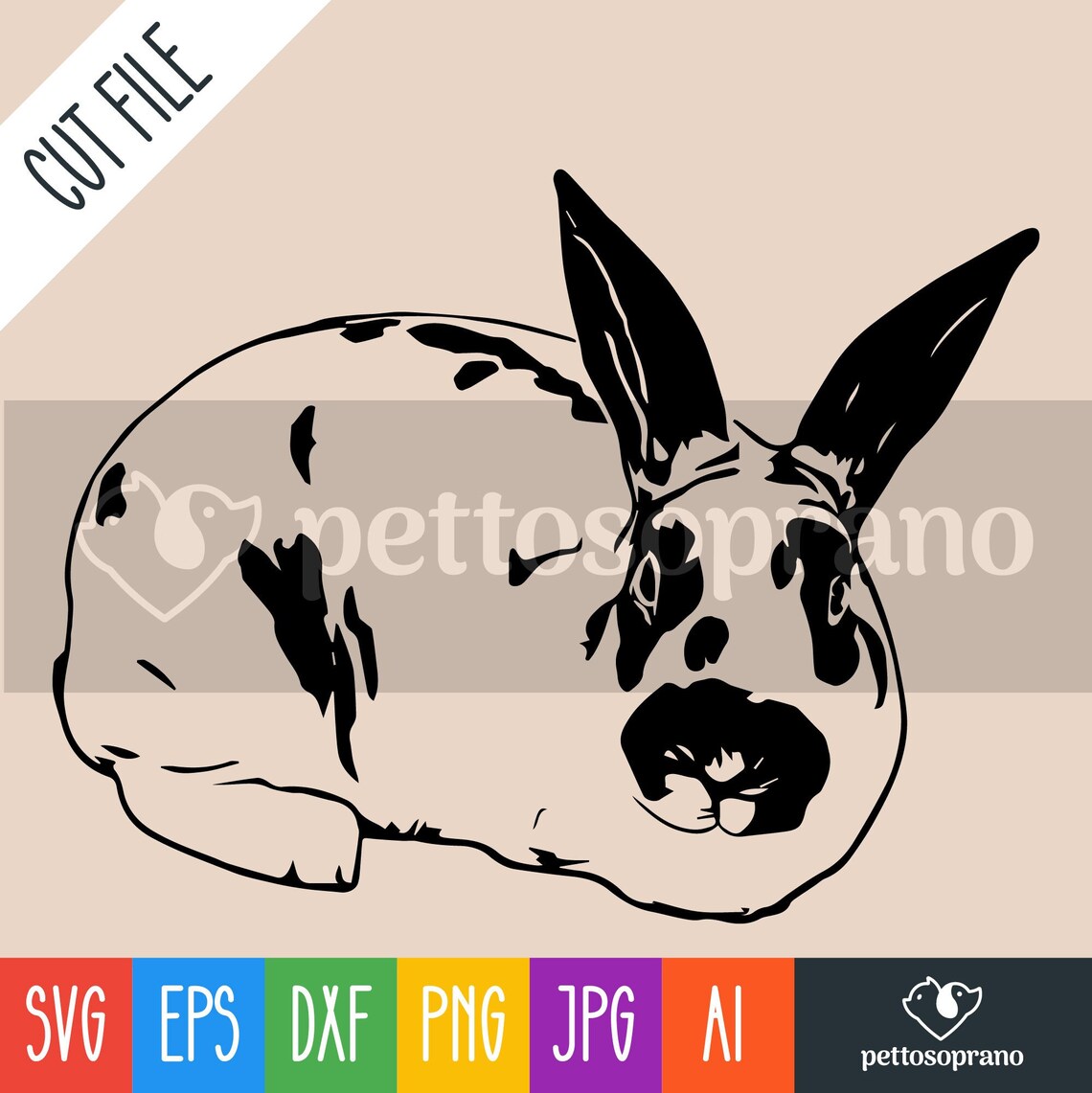 Mini Rex Rabbit Instant Digital Downloadable File for Silhouette ...