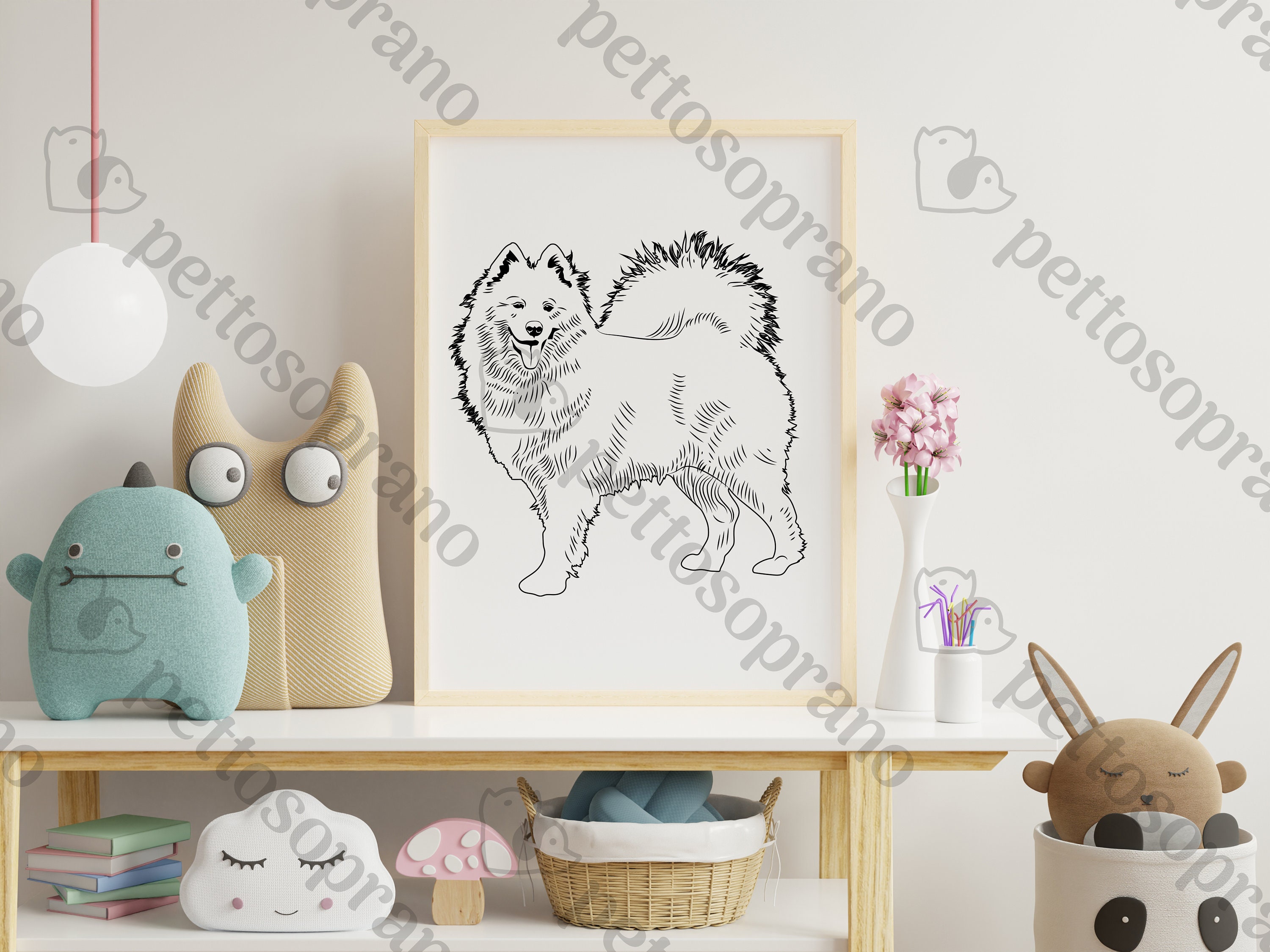Samoyed Dog Instant Digital Downloadable File for Silhouette,clipart ...