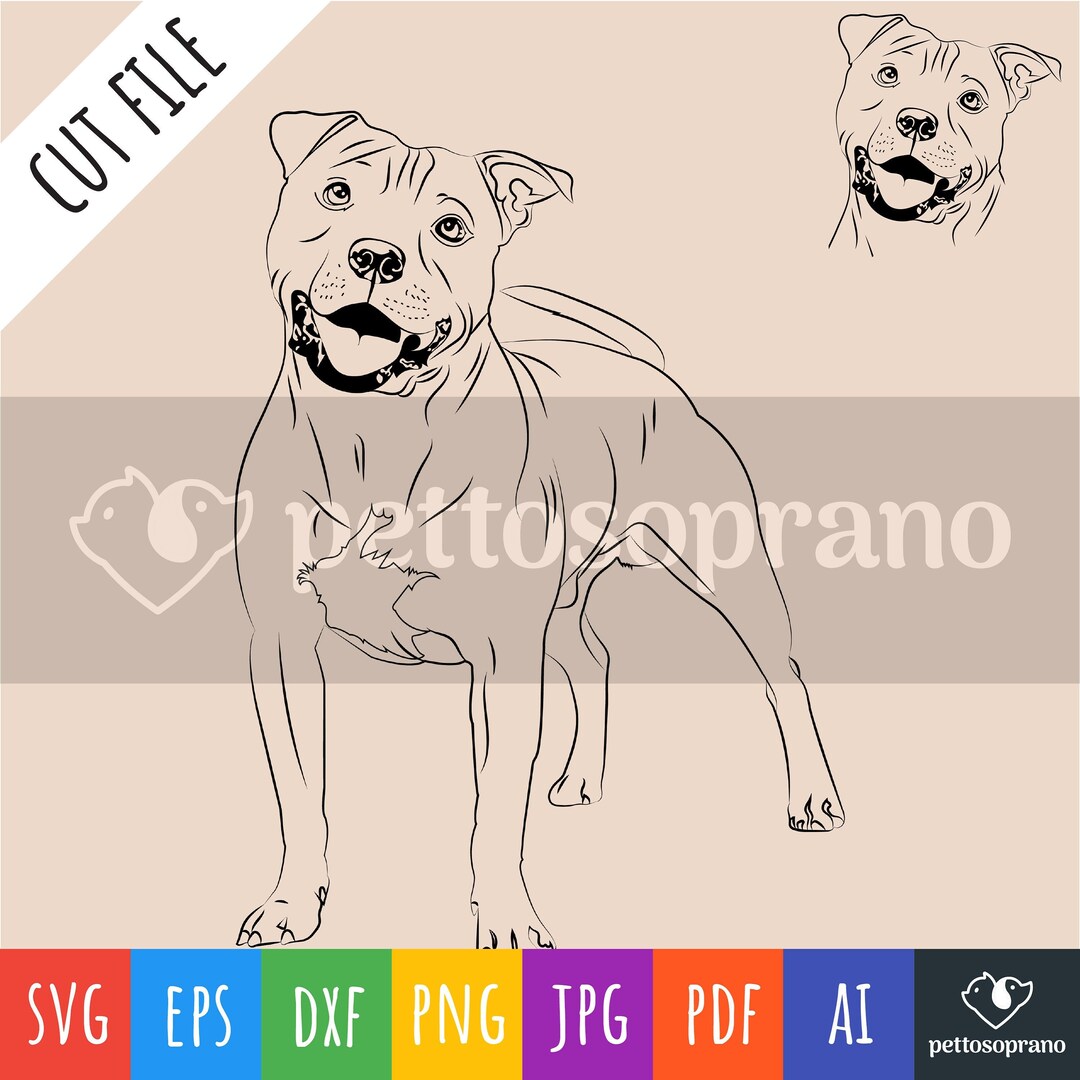 Staffordshire Bull Terrier Instant Digital Downloadable File for ...