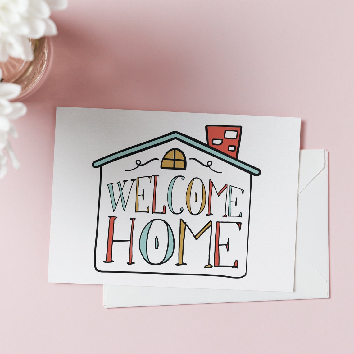 Welcome Home Real Estate Client Greeting Card 5x7 Flat Card With ...