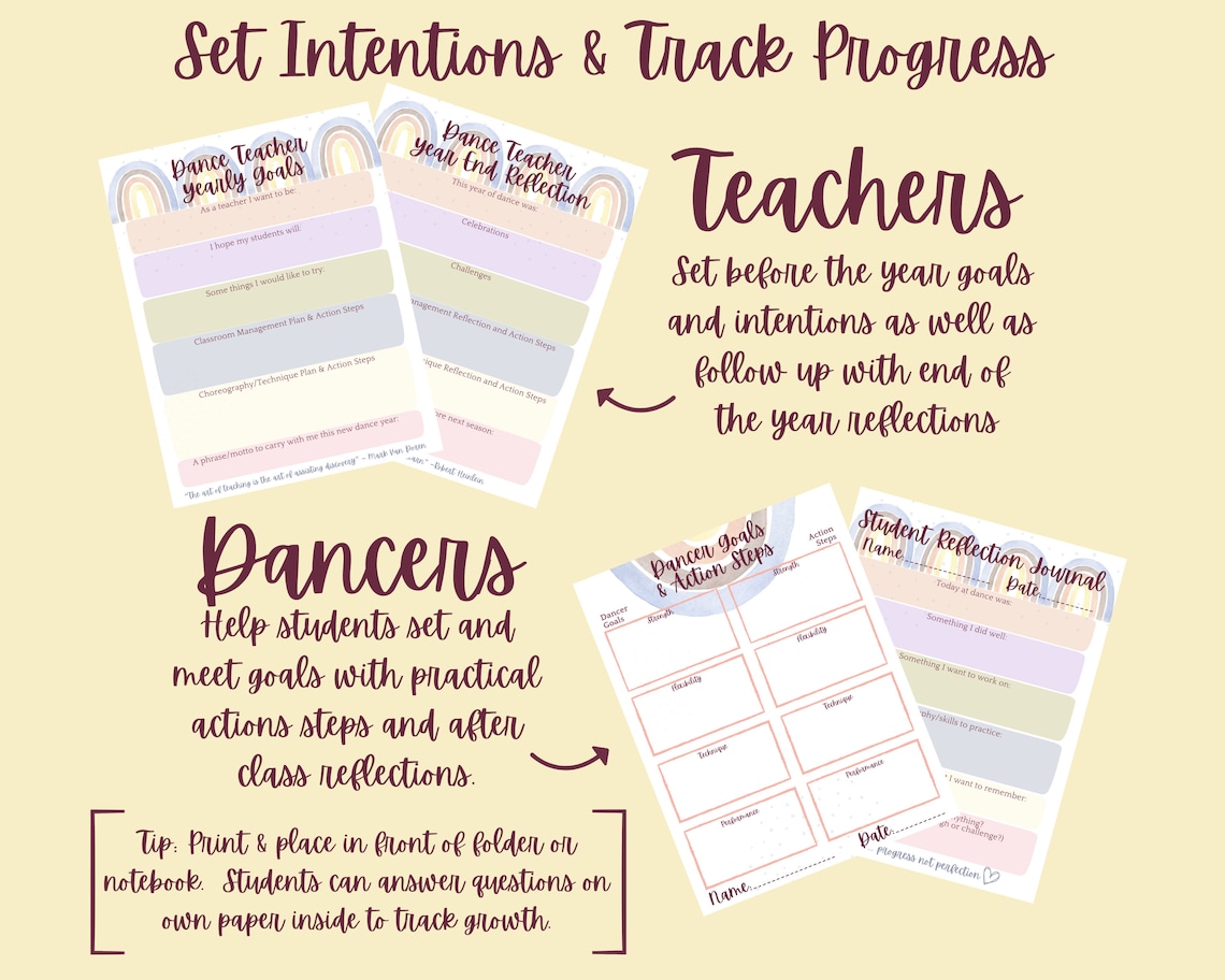 Dance Teacher Planner Bundle | Choreography Planning, Dance Studio ...