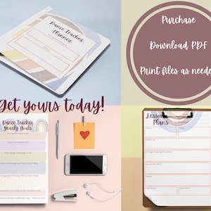 Dance Teacher Planner Bundle | Choreography Planning, Dance Studio ...
