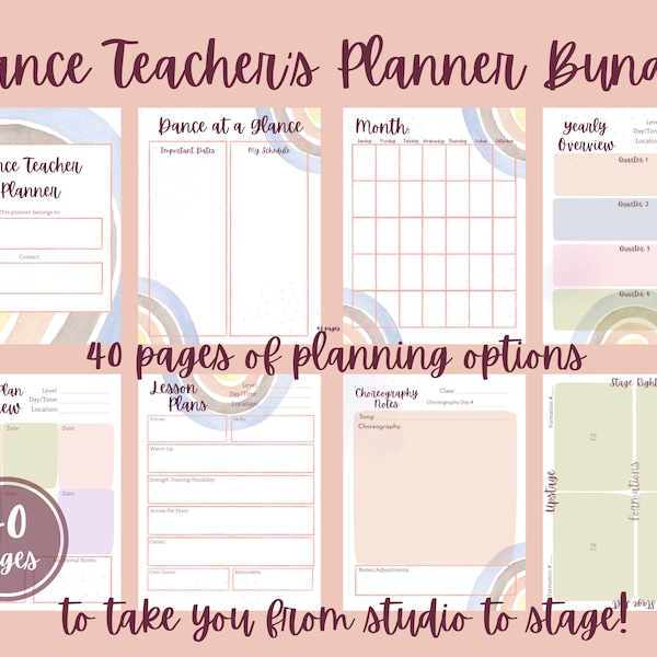 Dance Lesson Plans Template - Etsy