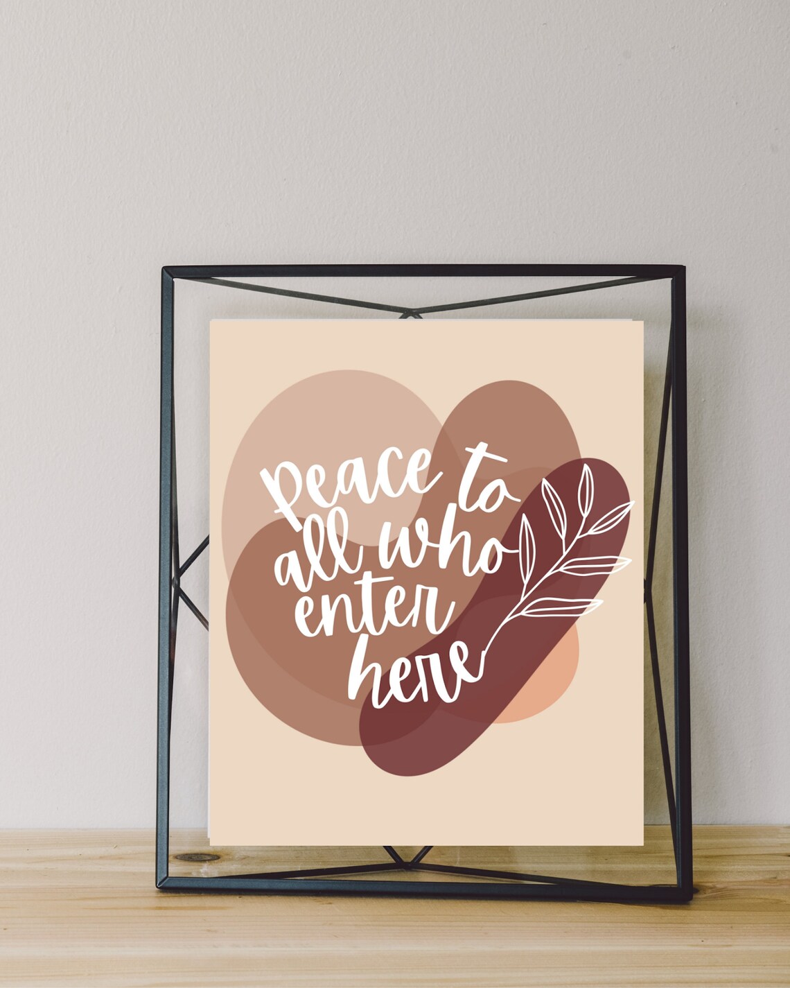Boho Inspired Blessing, Digital Print Peace to All Who Enter Here Quote ...