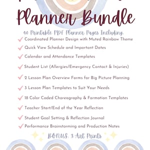 Dance Teacher Planner Bundle | Choreography Planning, Dance Studio ...